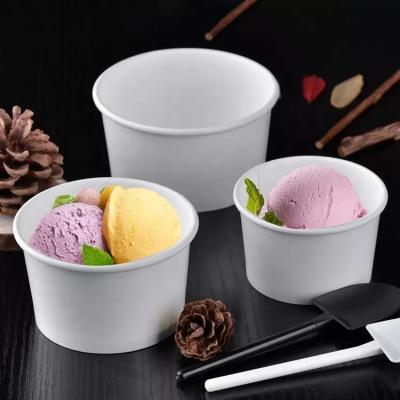 China 12 oz Disposable Dessert Soup Bowls Party Supplies Paper Ice Cream Cup Bowls For Ice Cream, Soup, Frozen Yogurt for sale