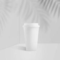 China 18oz Customization Logo Biodegradable Black Takeaway Juice Coffee Packaging Single Layer Paper Cups With Lid for sale