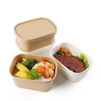China Disposable OEM ODM Take Away Bowl Rectangle Microwavable For Salad Snack for sale