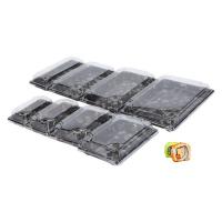 China Clear Plastic Blister Thermoforming Rectangular Sushi Box Container Custom Food Grade for sale