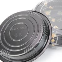 China Lid Disposable Plastic Food Container Pp Plate Tray Sushi Box for sale