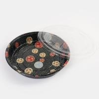 China Food Packaging Sushi Takeaway Box Disposable Square Round Plastic Sushi Box for sale