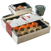 China Takeout Disposable Sushi Box Japanese Lunch Sushi Boxes Paper Packaging for sale