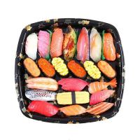 China Square Sushi Blister Take Out Meal Box Disposable Plastic Packing With Printing For Party for sale