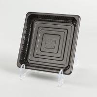China Square Japanese Disposable Plastic Food Container Party Takeaway Sushi Trays With Lid for sale