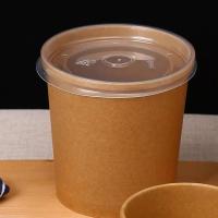 China Logo Printing Noodle Disposable Paper Soup Cups With Lid for sale
