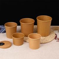 China Logo Printing Noodle Disposable Paper Soup Cups With Lid for sale
