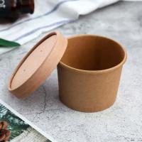 China Logo Printing Noodle Disposable Paper Soup Cups With Lid for sale
