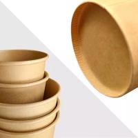 China Customized Biodegradable Kraft Paper Soup Cup Food Packaging for sale