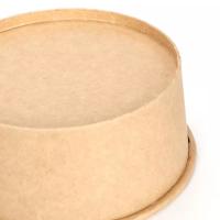 China Waterproof Food Grade Kraft Paper Bowl 25oz Disposable Brown Takeout 750ML for sale