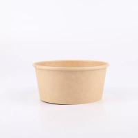 China Takeaway Custom Disposable Soup Salad Kraft Paper Bowl Biodegradable 40oz for sale