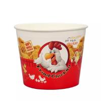 China KFC High CapacityFamily Fried Chicken Paper Buckets Disposable With Lid for sale