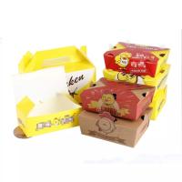 China Snack Fries Fried Takeaway Lunch Custom Paper Box Disposable Greaseproof Pe Coating for sale
