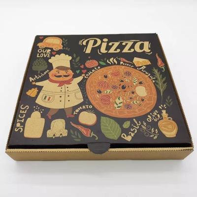 China Pizza Package Carton Square Custom Paper Box Custom Logo Printed for sale