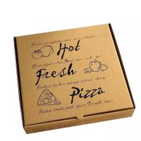 China Corrugated Paper Pizza Packing Box Reusable Custom Design 16in for sale