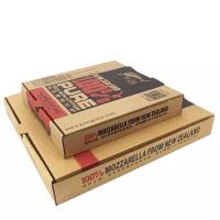 China Corrugated Paper Pizza Packing Box Reusable Custom Design 16in for sale