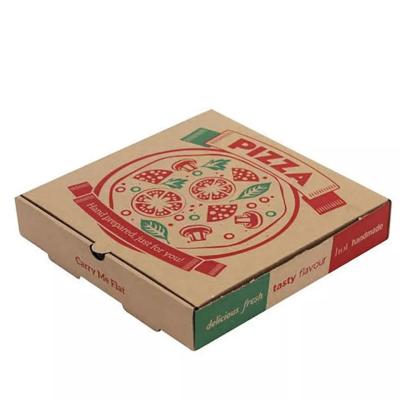 China Corrugated Paper Pizza Packing Box Reusable Custom Design 16in for sale