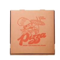 China Corrugated Paper Pizza Packing Box Reusable Custom Design 16in for sale