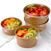China Specifications Optional Custom Disposable Takeaway Hot Food Kraft Paper Box To Hold Rice, Salad, Noodles for sale