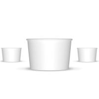 China Customized Cheap Disposable Paper Ice Cream Cup Fruits Take Away Biodegradable 12 Oz Disposable Bowls for sale