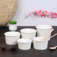 China Eco Friendly PE Coated 44oz White Disposable Food Packing Containers for sale