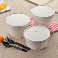 China Oil Proof Biodegradable 22oz Disposable Paper Bowl Factory Sale OEM Food Grade White Paper Cup Soup Bowl for sale