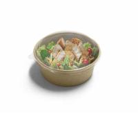 China Disposable Take Away Kraft Paper Salad Bowl With PET Lid Kraft Paper Bowl for sale