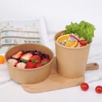 China Packing Eco-Friendly Wholesale Lunch Takeout Disposable Paper Soup Salad Bowl for sale