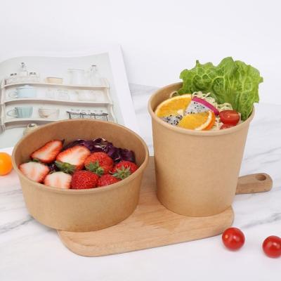 China Packing Eco-Friendly Wholesale Lunch Takeout Disposable Paper Soup Salad Bowl for sale