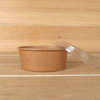 China Food Grade Leakproof Customized Take Away Recyclable Grease Resistant 1015ml Kraft Paper Bowl for sale