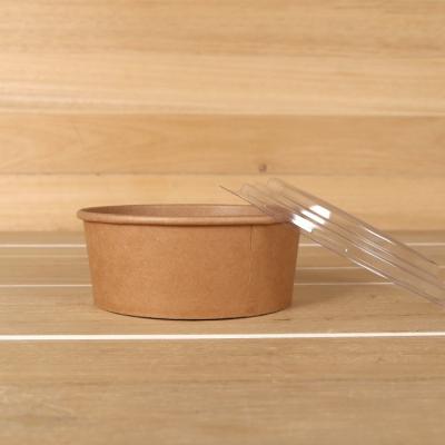 China Food Grade Leakproof Customized Take Away Recyclable Grease Resistant 1015ml Kraft Paper Bowl for sale
