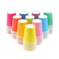 China Recyclable Offset Print Customized Single Wall Coffee Milk Tea Disposable Paper Cups for sale