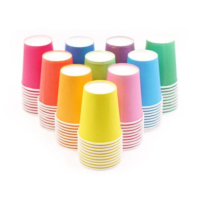 China Recyclable Offset Print Customized Single Wall Coffee Milk Tea Disposable Paper Cups for sale