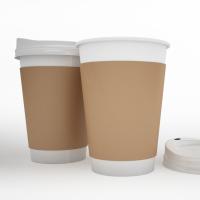 China Custom Biodegradable 6oz 8oz 9oz 12oz 16oz Kraft Paper Cups Disposable Double Wall Coffee Paper Cup for sale