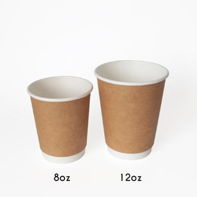 China Restaurant Single PE 16oz Hot And Cold Drinks Biodegradable Kraft Paper Cups for sale