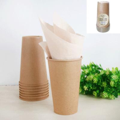 China Desserts Flexo Printing 32oz Biodegradable Kraft Paper Hot Coffee Cups for sale