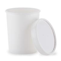 China Disposable PLA Coated Degradable 44oz Disposable Paper Soup Bowls for sale