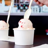 China Wholesale Disposable Ice Cream Container Printing Take Away 8oz White Paper Bowls for sale