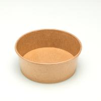 China Wholesale paper disposable Take Away 190gsm Custom Kraft Brown Paper Bowl for sale