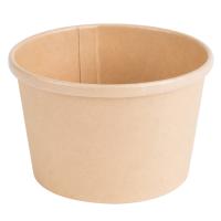 China Manufacturers Paper Salad Bowl Eco Friendly 300gsm Custom Kraft Brown Paper Bowl for sale