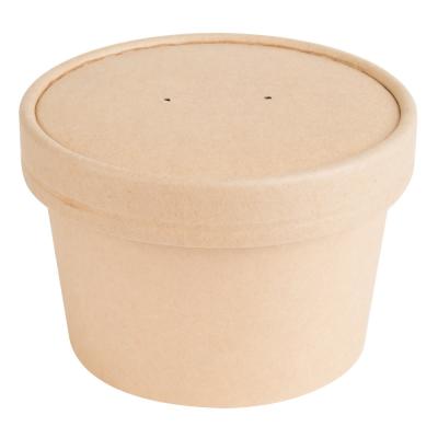 China Manufacturers Paper Salad Bowl Eco Friendly 300gsm Custom Kraft Brown Paper Bowl for sale