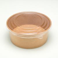 China Custom Printed PE Coated Large Capacity Disposable Soup Bowl White Paper Salad Bowl for sale