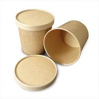 China Manufacturer Takeaway Custom Kraft Soup 32oz Custom Kraft Brown Paper Bowl for sale
