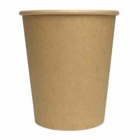 China Hot Cold Drink Single Wall PE Coating Take Away 8oz Biodegradable Kraft Paper Cups for sale
