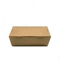 China Disposable Paper Take Out Food Containers Microwaveble Folding Natural Kraft Boxes for sale