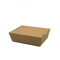 China Disposable Paper Take Out Food Containers Microwaveble Folding Natural Kraft Boxes for sale
