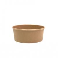 China ODM/OEM Emballages Alimentaires Round Brown Biodegradable Eco-Friendly Take Away Salad Fast Kraft Paper Packaging Bowl for sale