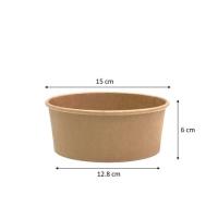 China ODM/OEM Emballages Alimentaires Round Brown Biodegradable Eco-Friendly Take Away Salad Fast Kraft Paper Packaging Bowl for sale