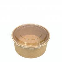 China Microwavable Bio-degradable Disposable Kraft Paper Bowl With Pastic lid for sale