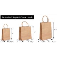 China Biodegradable Food Packaging Kraft Paper Bags With Twisted Handle for sale
